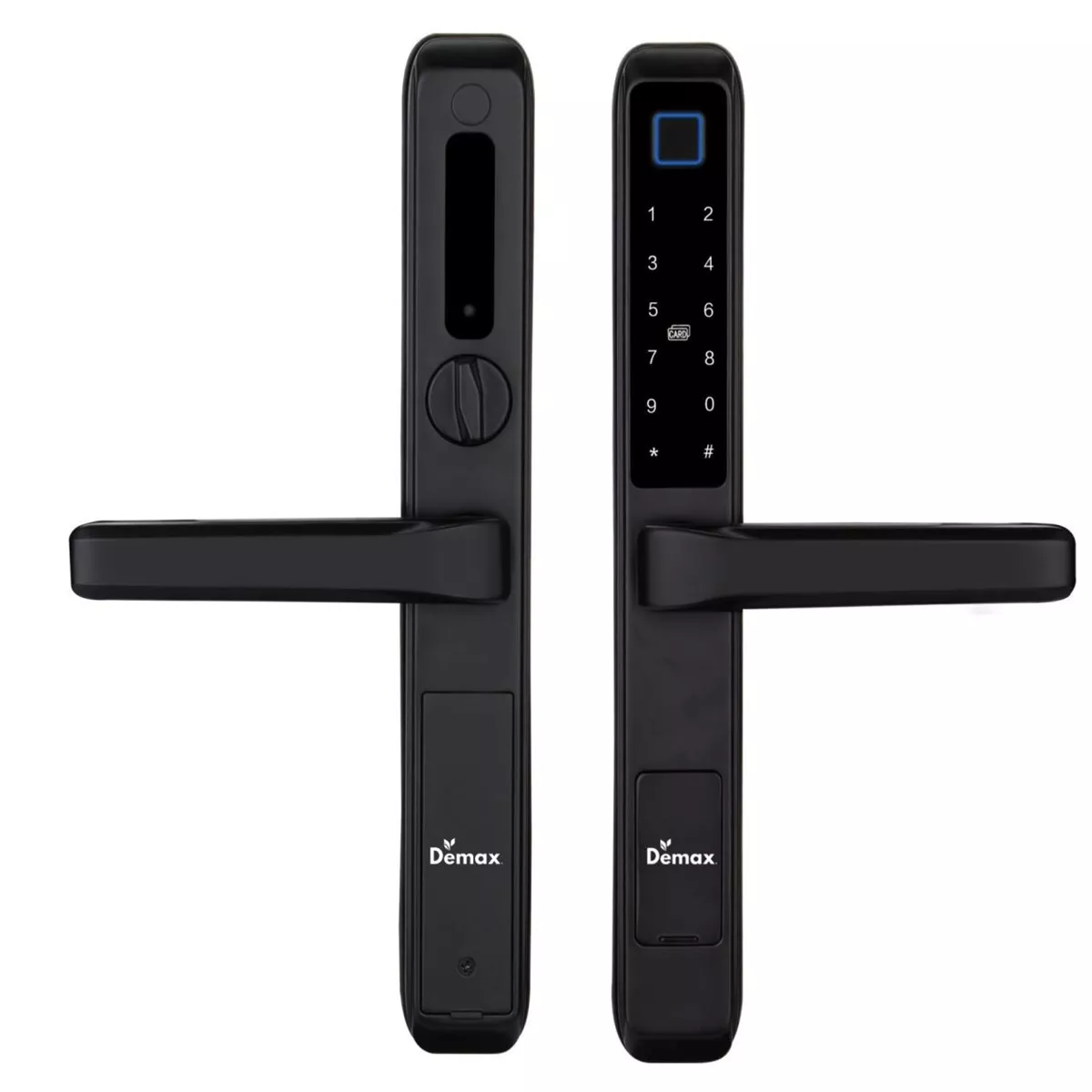 Khóa cửa nhôm vân tay Demax EL506 BL màu đen chính hãng